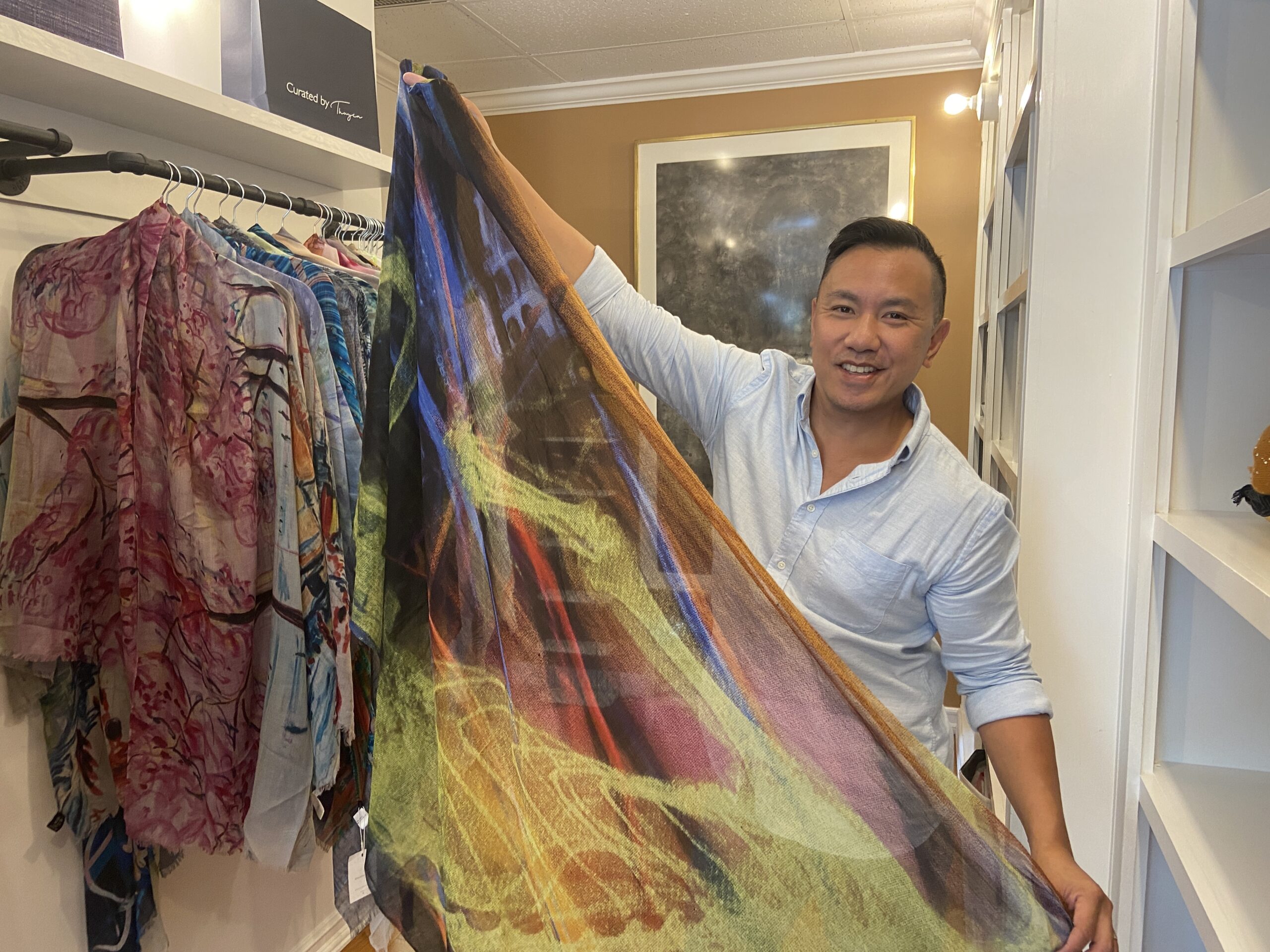 James Paul Cheung Cashmere Features Designs By Local Artists - 27 East