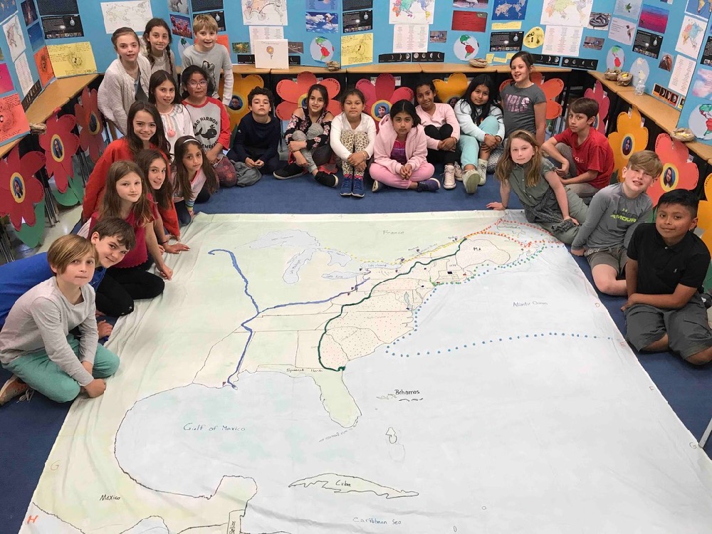 Students Work on Mapping Early America - 27 East